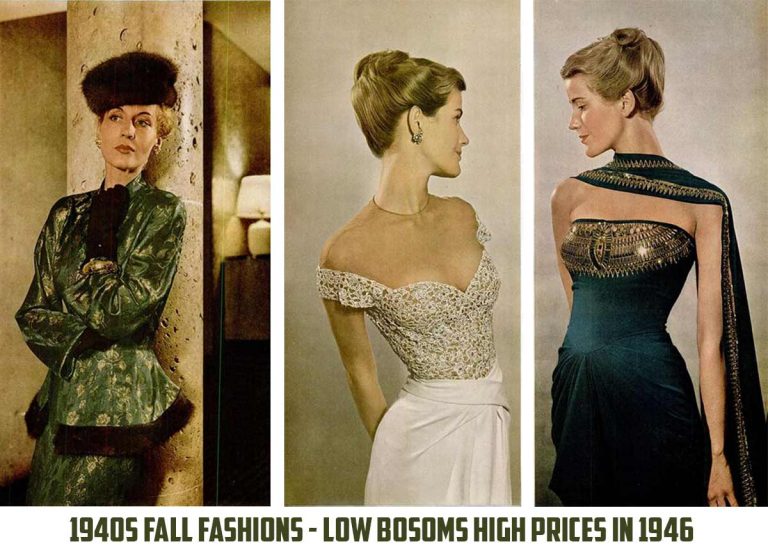 1940s Fall Fashions - Low Bosoms High Prices in 1946 - Glamour Daze