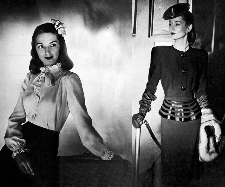 1940s Fashion - Fall Dresses in 1944 - Glamour Daze