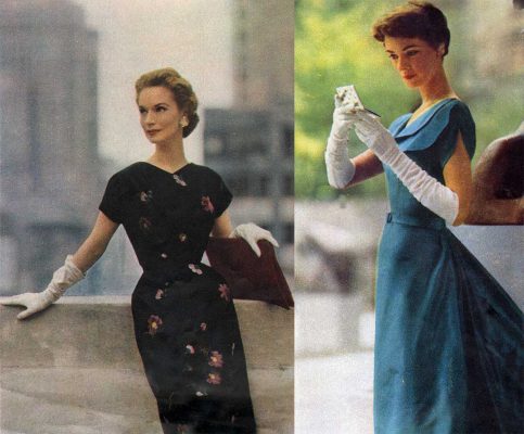 1950s Fashion - Slender Fall Dresses 1953 - Glamour Daze