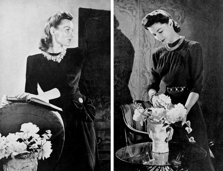 1940s Fashion - Fall Dresses in 1940 - Glamour Daze