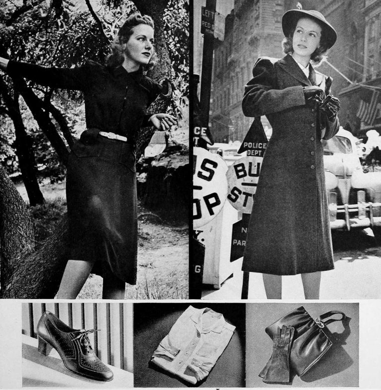 1940s Fashion - Fall Dresses in 1940 - Glamour Daze