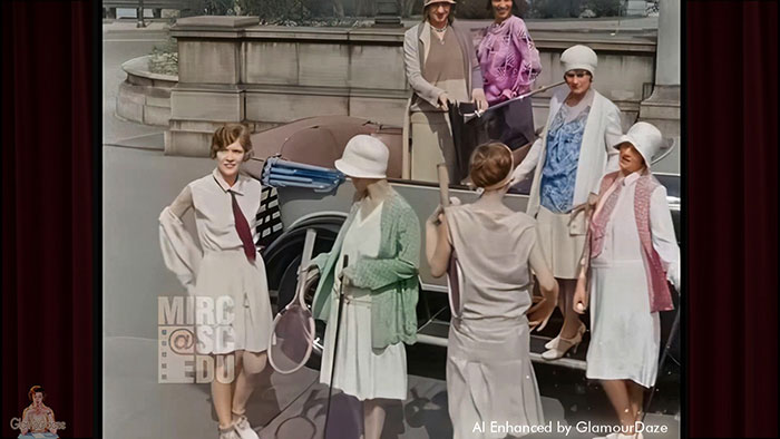 (1929) Meet some Real Flappers | AI Enhanced 1929 - Glamour Daze
